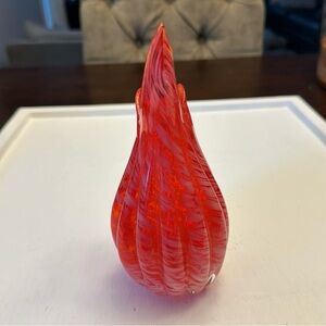 Lefton | Accents | Vintage Lefton Red Orange Swirl Hand Blown Vase ...